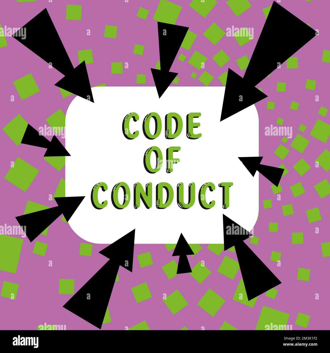Text sign showing Code Of Conduct. Word Written on Ethics rules moral ...