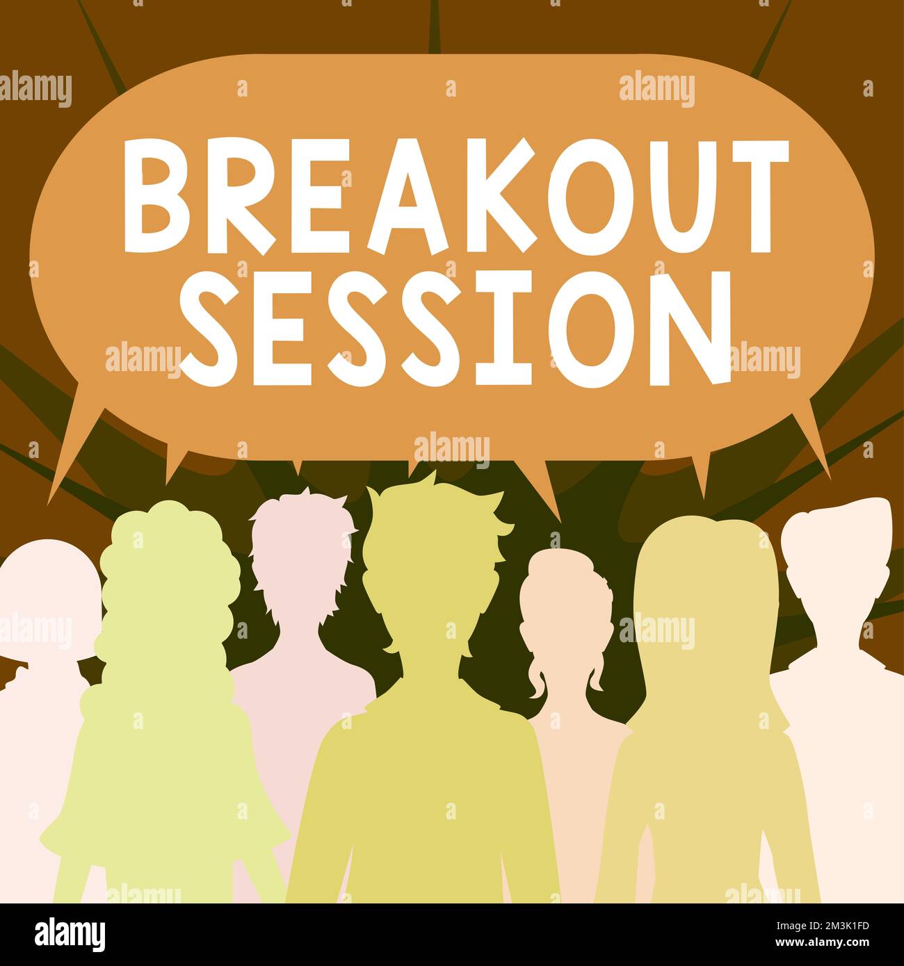 Conceptual display Breakout Session. Word Written on workshop ...