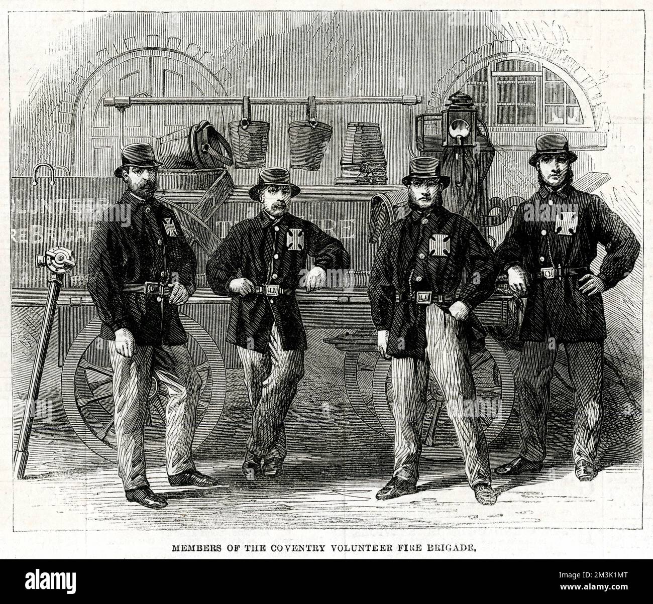 Coventry Volunteer Fire Brigade 1862 Stock Photo - Alamy