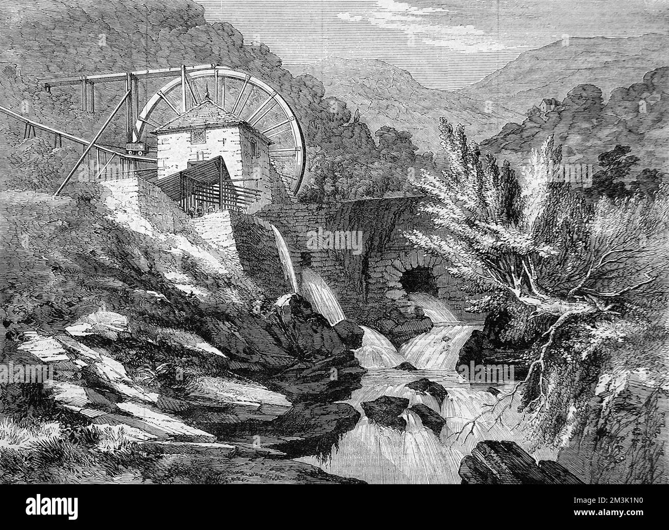 The crushing mill of Vigra gold mine, beside the Hirgwm river in North ...