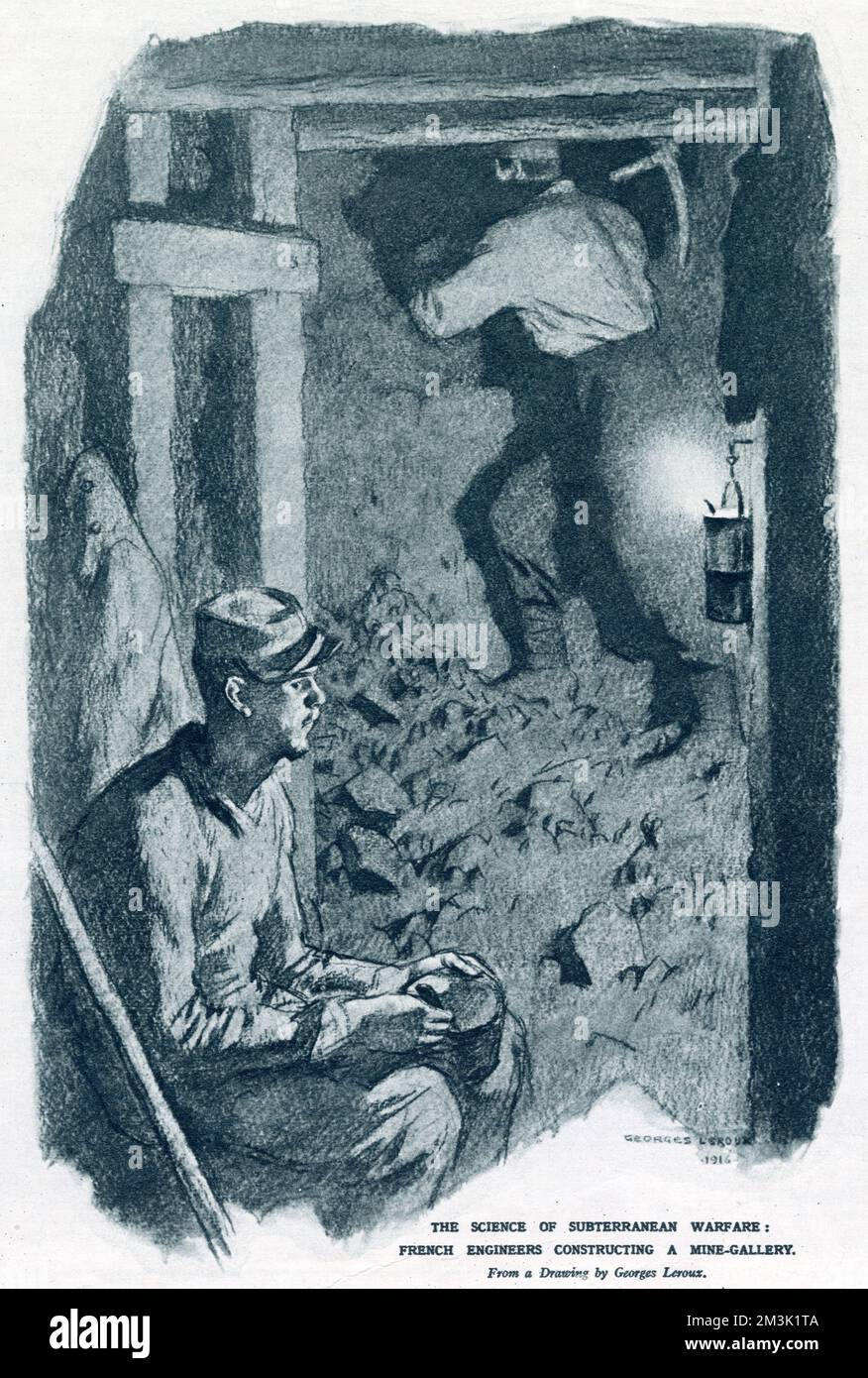 Subterranean warfare 1916 Stock Photo - Alamy