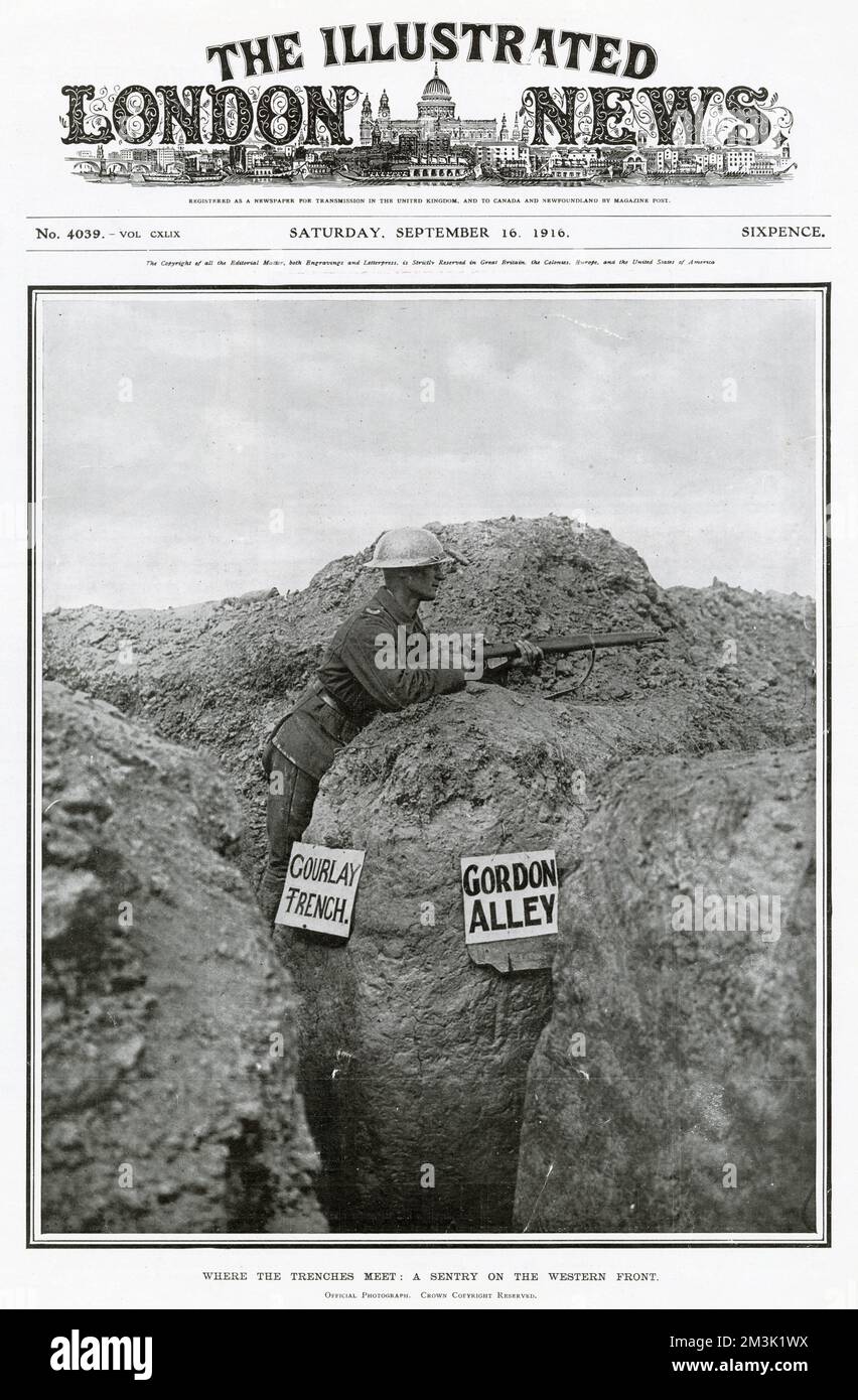 A British sentry on the Western Front Stock Photo - Alamy