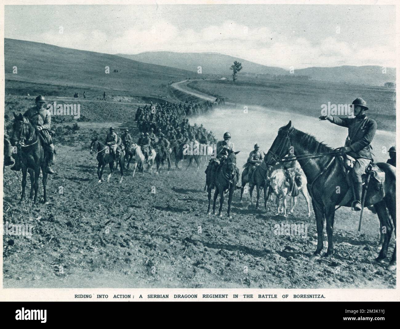 A Serbian Dragoon regiment in the Battle of Borenitza Stock Photo - Alamy