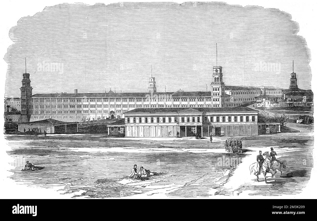 The Allied Barracks at Scutari, Crimean War 1854 Stock Photo - Alamy