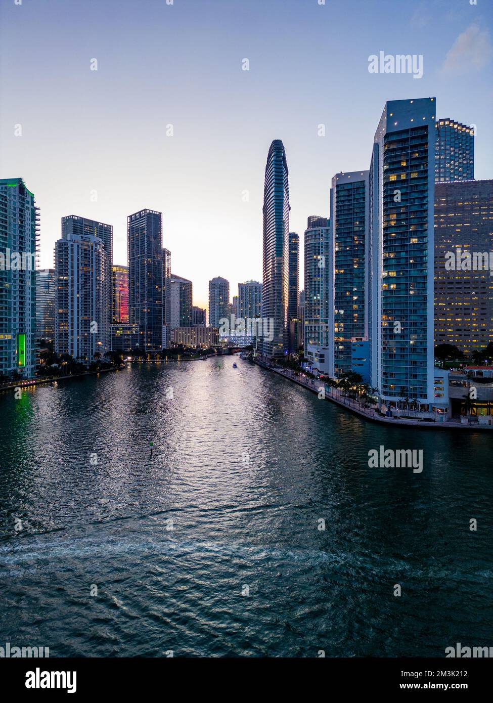 Vertical photo Miami River Florida USA Stock Photo - Alamy