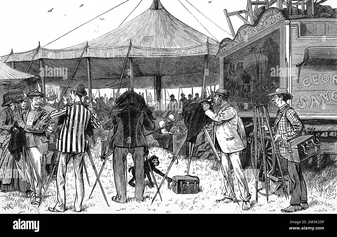 Amateur Photographers at the Circus, c.1886 Stock Photo - Alamy