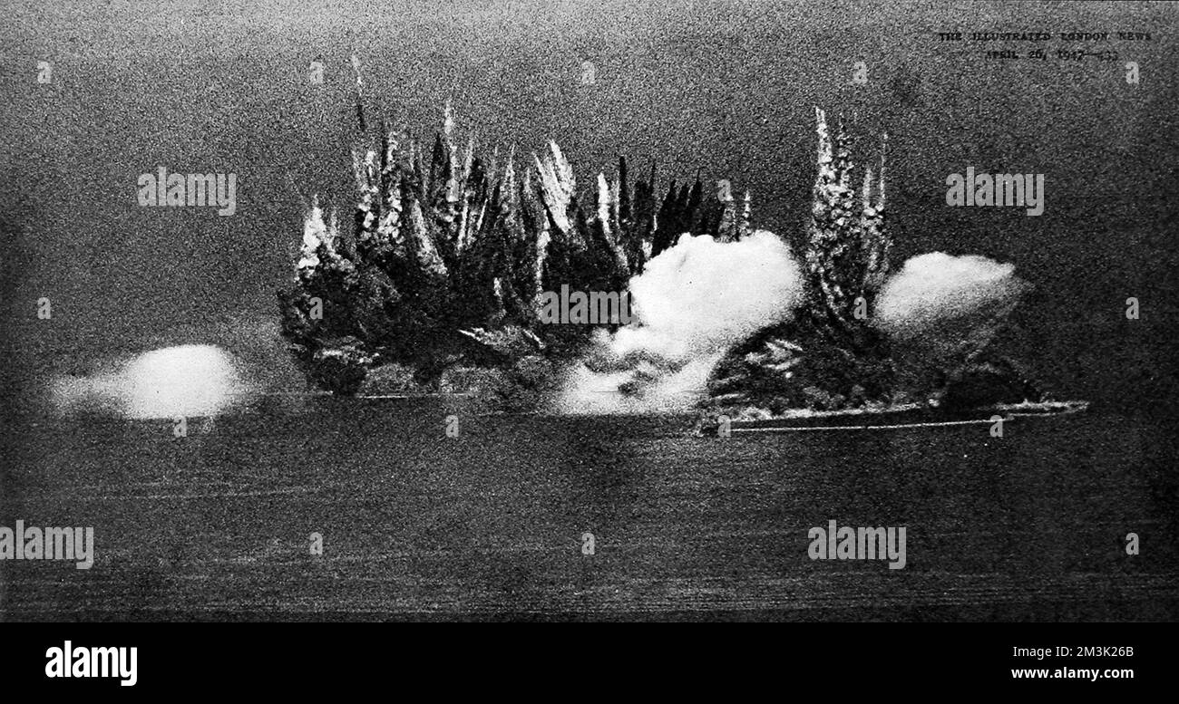 The Demolition of Heligoland, Germany, 1947 Stock Photo - Alamy