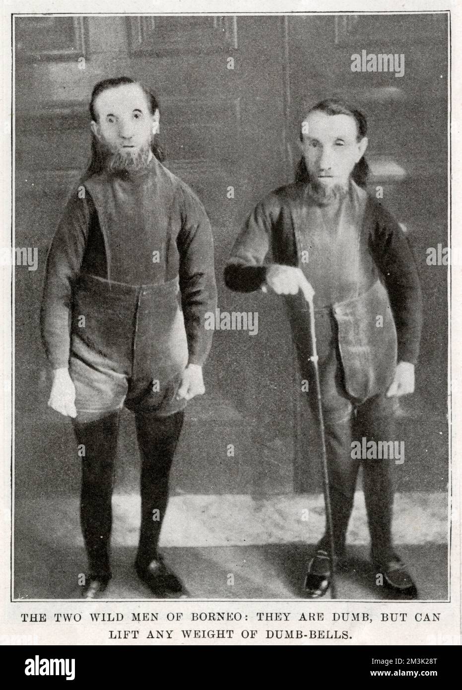 'Waino' and 'Plutaino', the 'Wild Men of Borneo', pictured in 1898 when ...