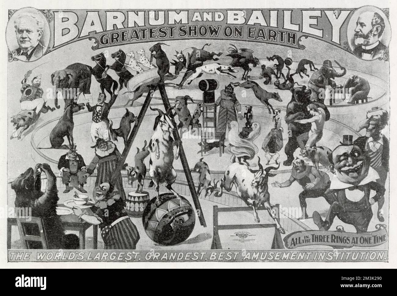 Advertisement for Barnum and Bailey's Circus 1897 Stock Photo - Alamy