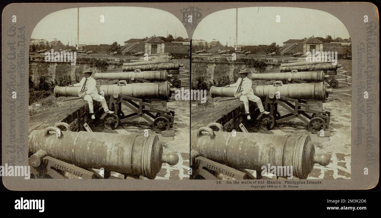 On the walls of old Manila. Philippine Islands , Artillery Weaponry ...