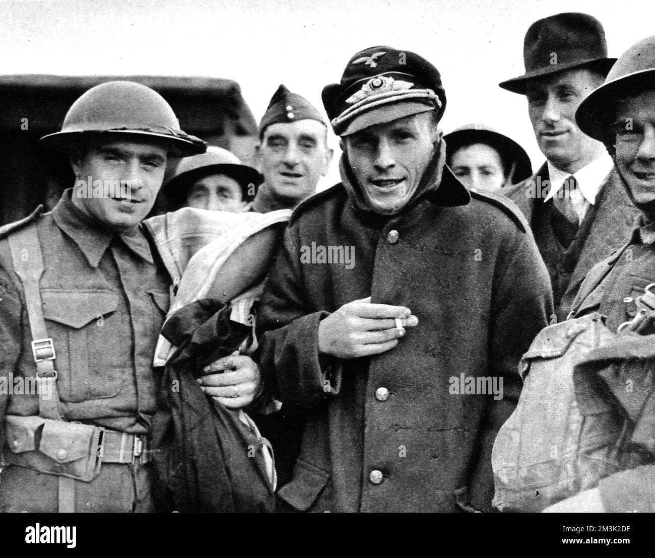 Captured German Pilot at Dover; Second World War, 1940 Stock Photo - Alamy