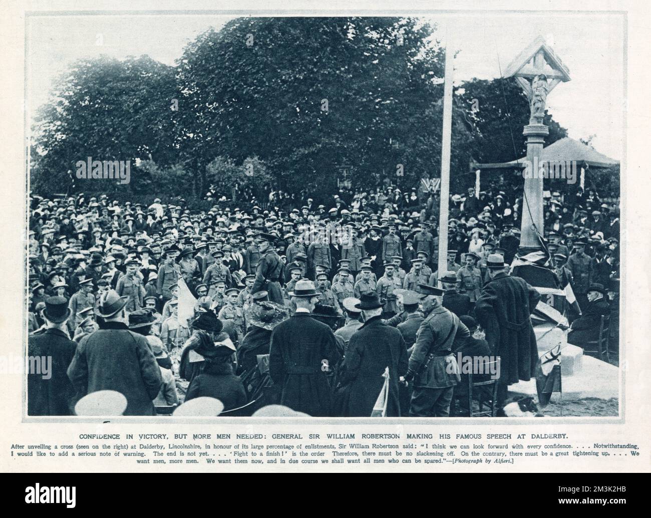 General Robertson speaking at Dalderby 1916 Stock Photo - Alamy