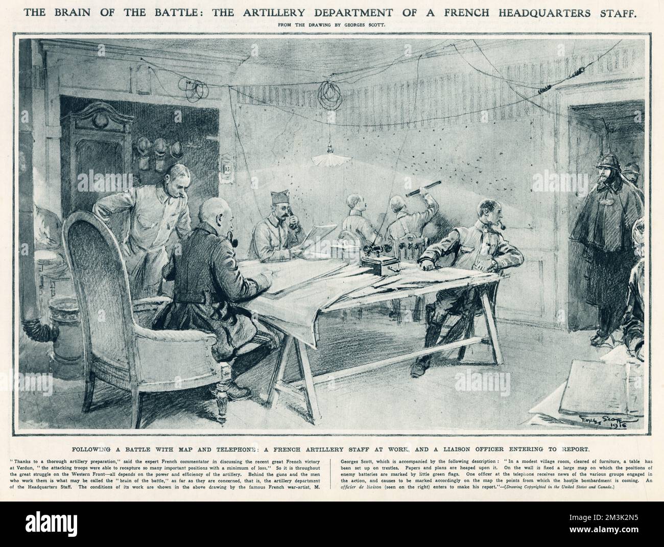 French Artillery Headquarters; First World War 1916 Stock Photo - Alamy