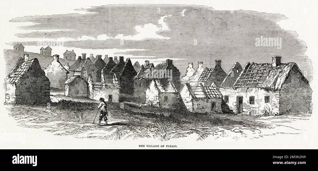 The deserted village of Tullig, Ireland 1849 Stock Photo - Alamy