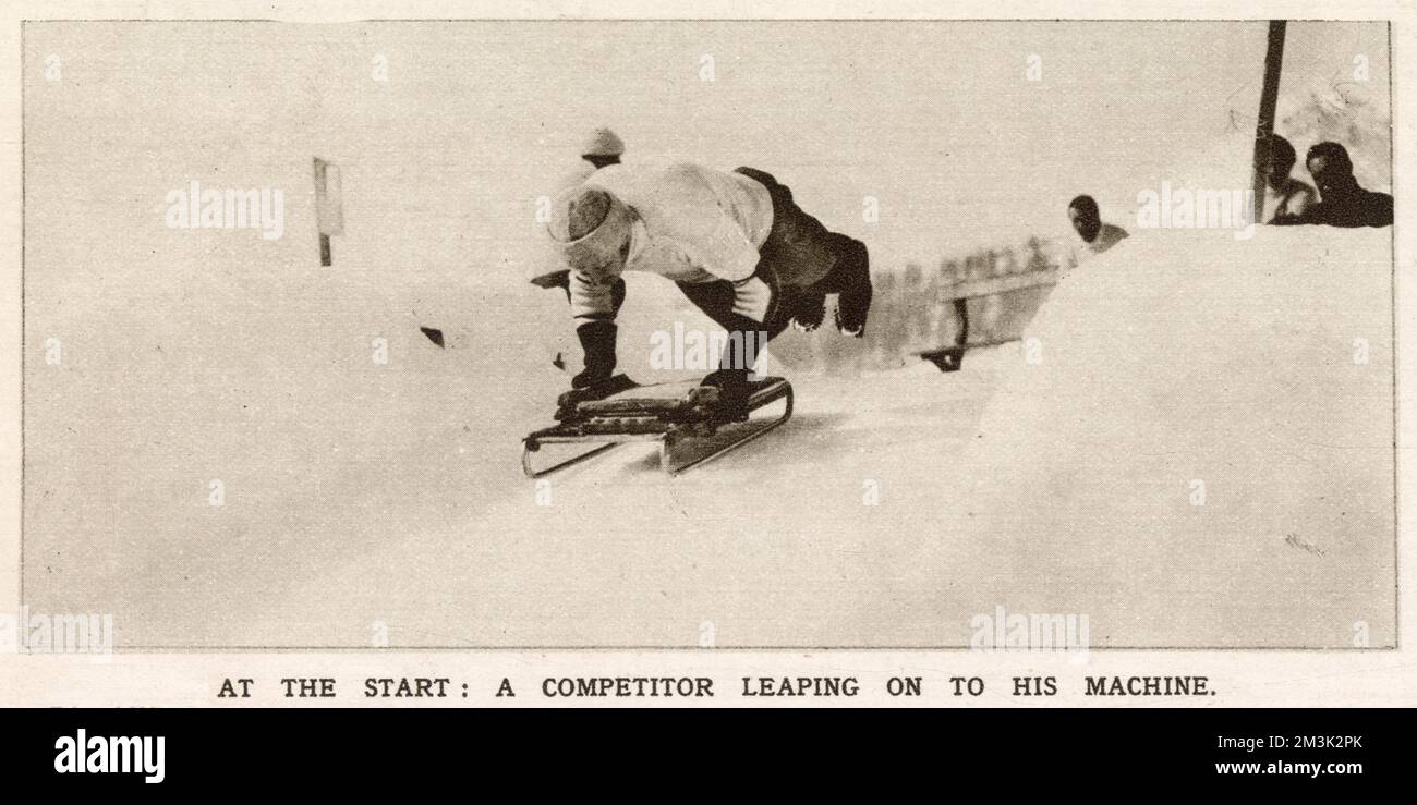 At the Start of the Cresta Run, St. Moritz 1912 Stock Photo - Alamy