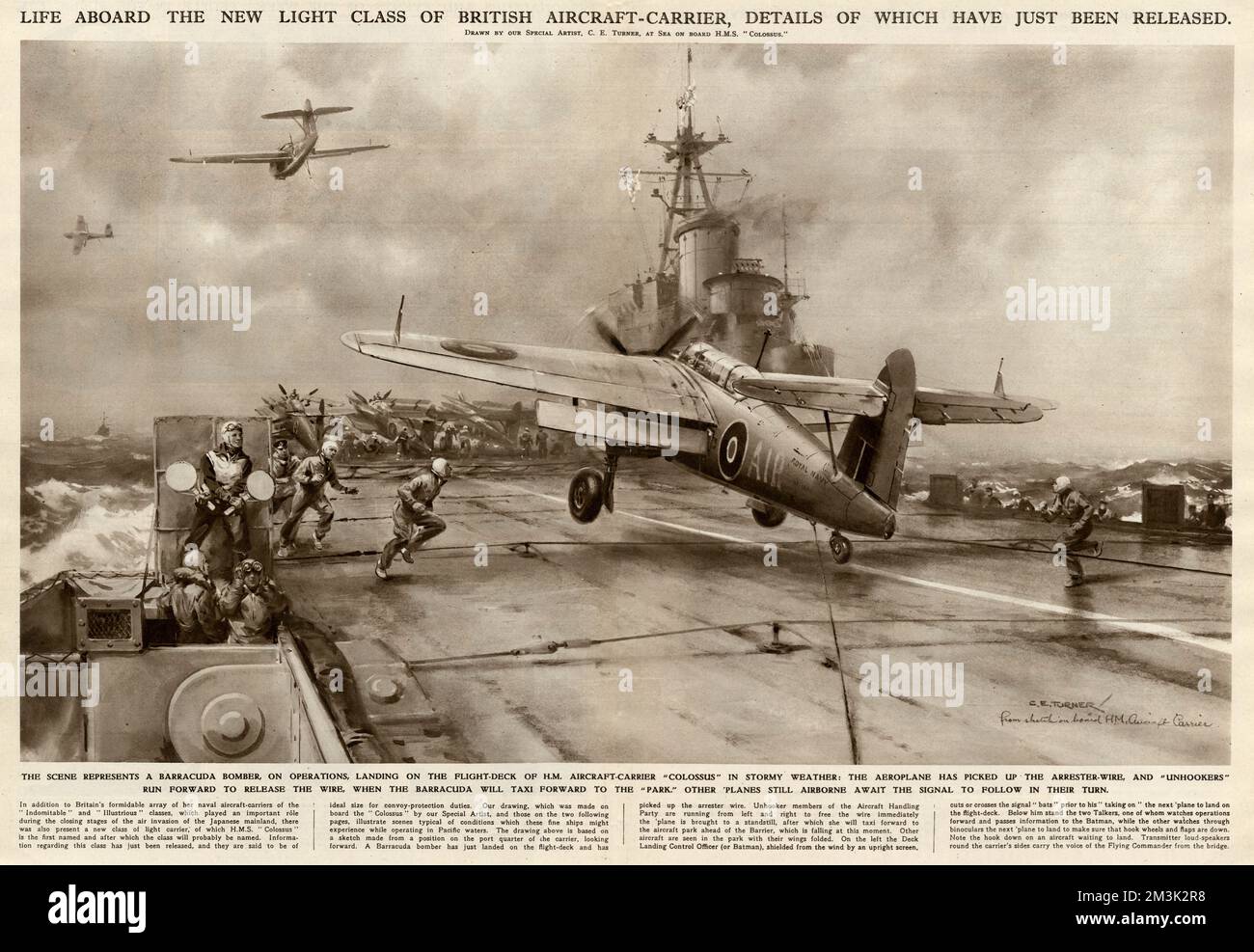 Flight Deck of HMS 'Colossus', Second World War, 1945 Stock Photo - Alamy