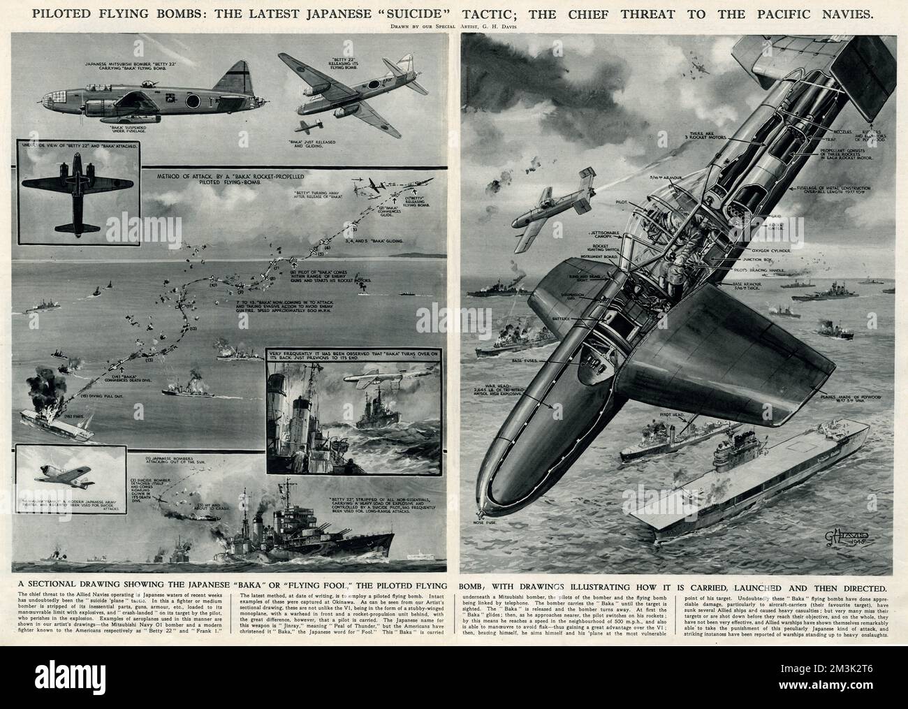 Japanese Kamikaze suicide bomber by G. H. Davis Stock Photo - Alamy