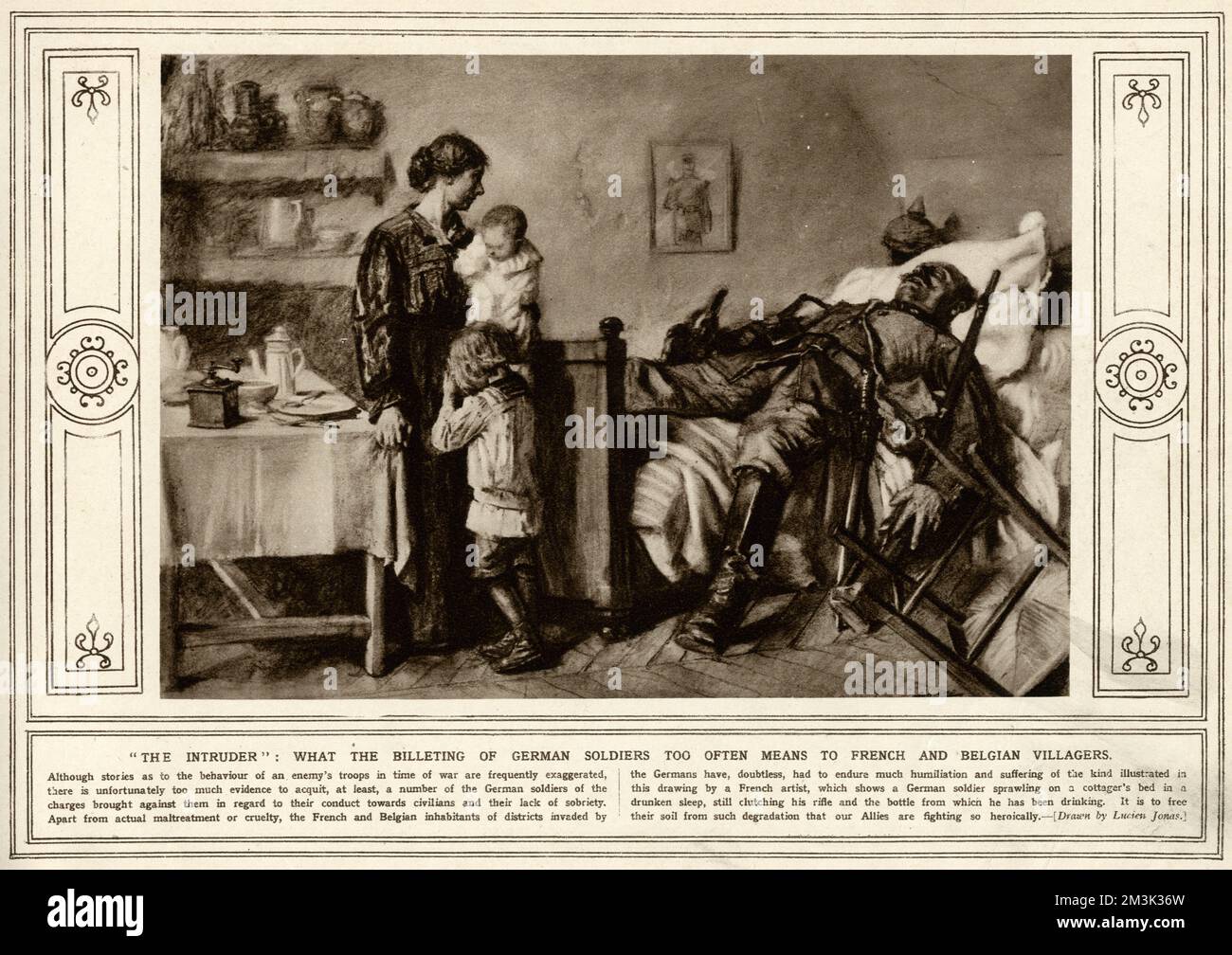German sleeping in a French & German house 1914 Stock Photo - Alamy