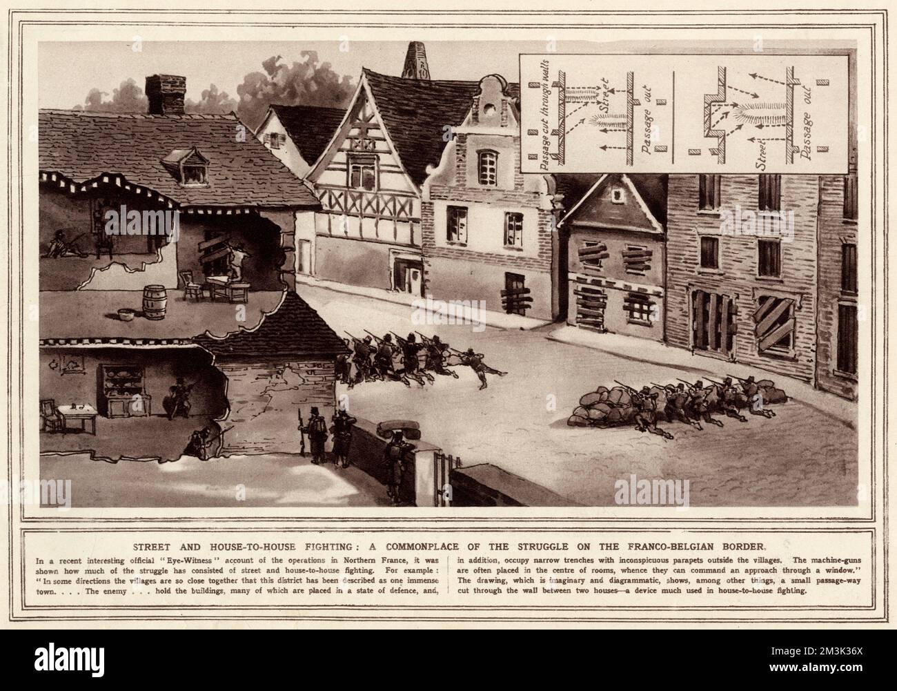 Northern France house-to-house fighting 1914 Stock Photo - Alamy