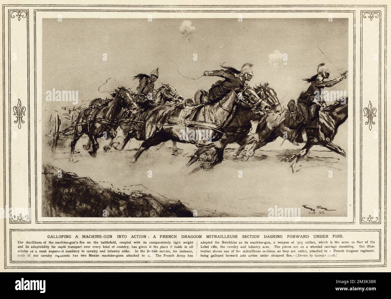 Dashing forward under fire 1914 Stock Photo - Alamy