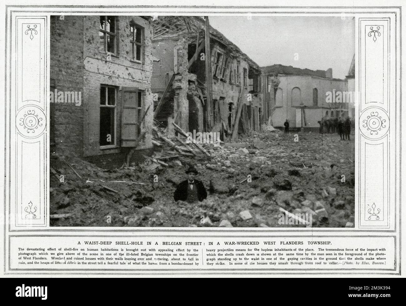 Devastating effect of shell fire, on the ill-fated Belgian townships on ...