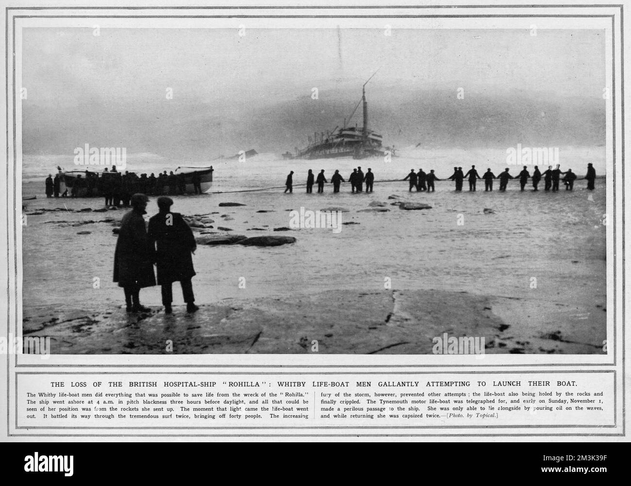 The loss of the British hospital ship, Rohilla: Whitby life-boat men ...