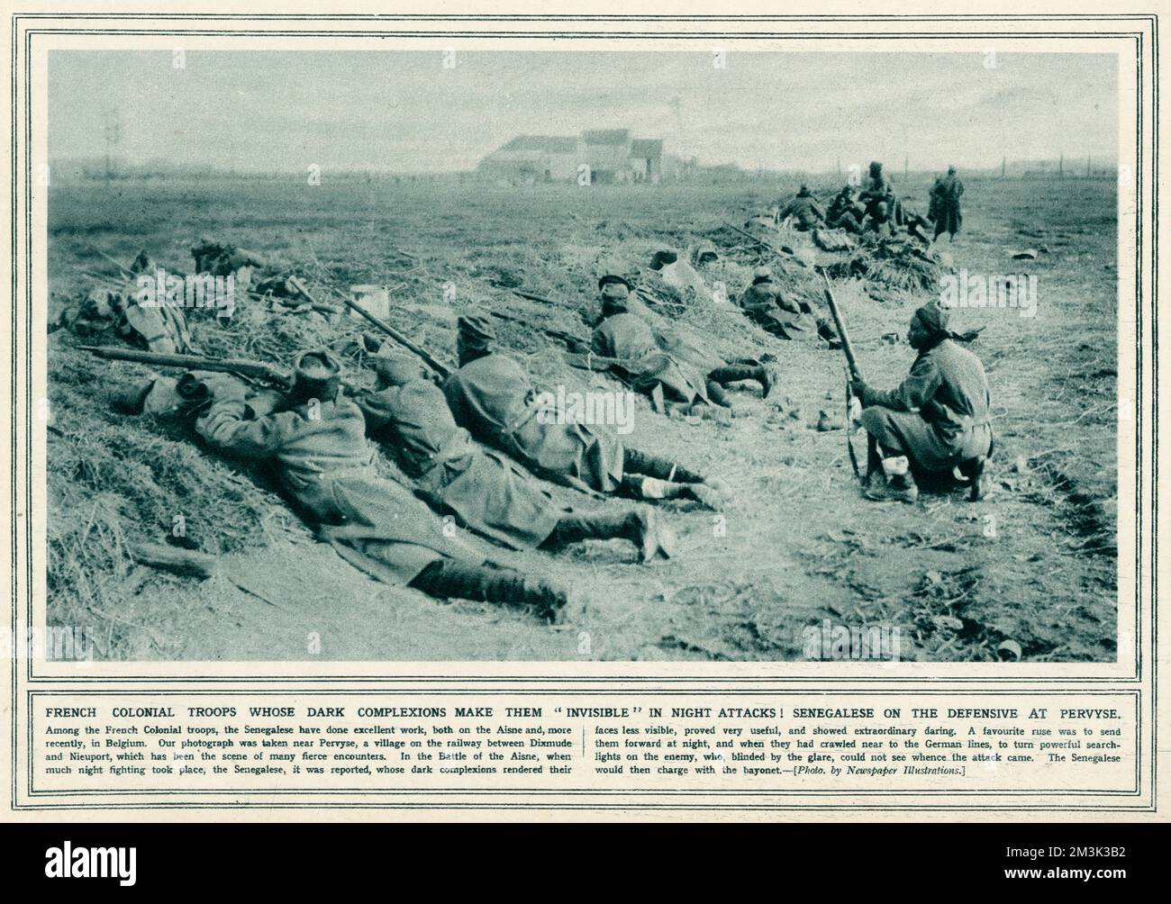 French Colonial troops on the defence at Pervyse Stock Photo - Alamy