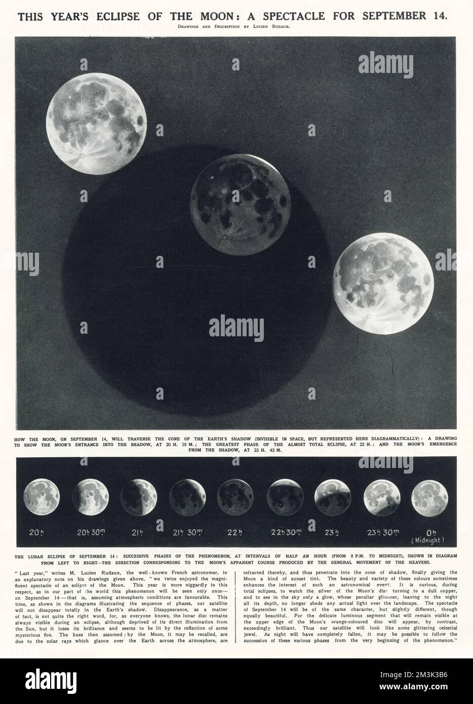 This Years Eclipse of the Moon 1932 Stock Photo - Alamy