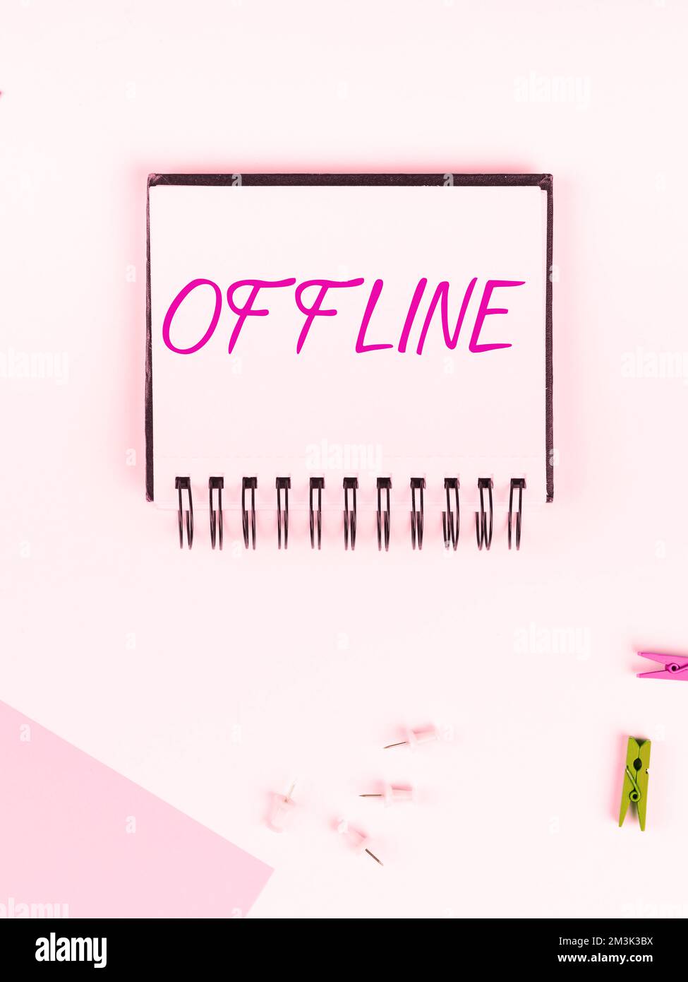 Text sign showing Offline. Business approach Not having directly ...