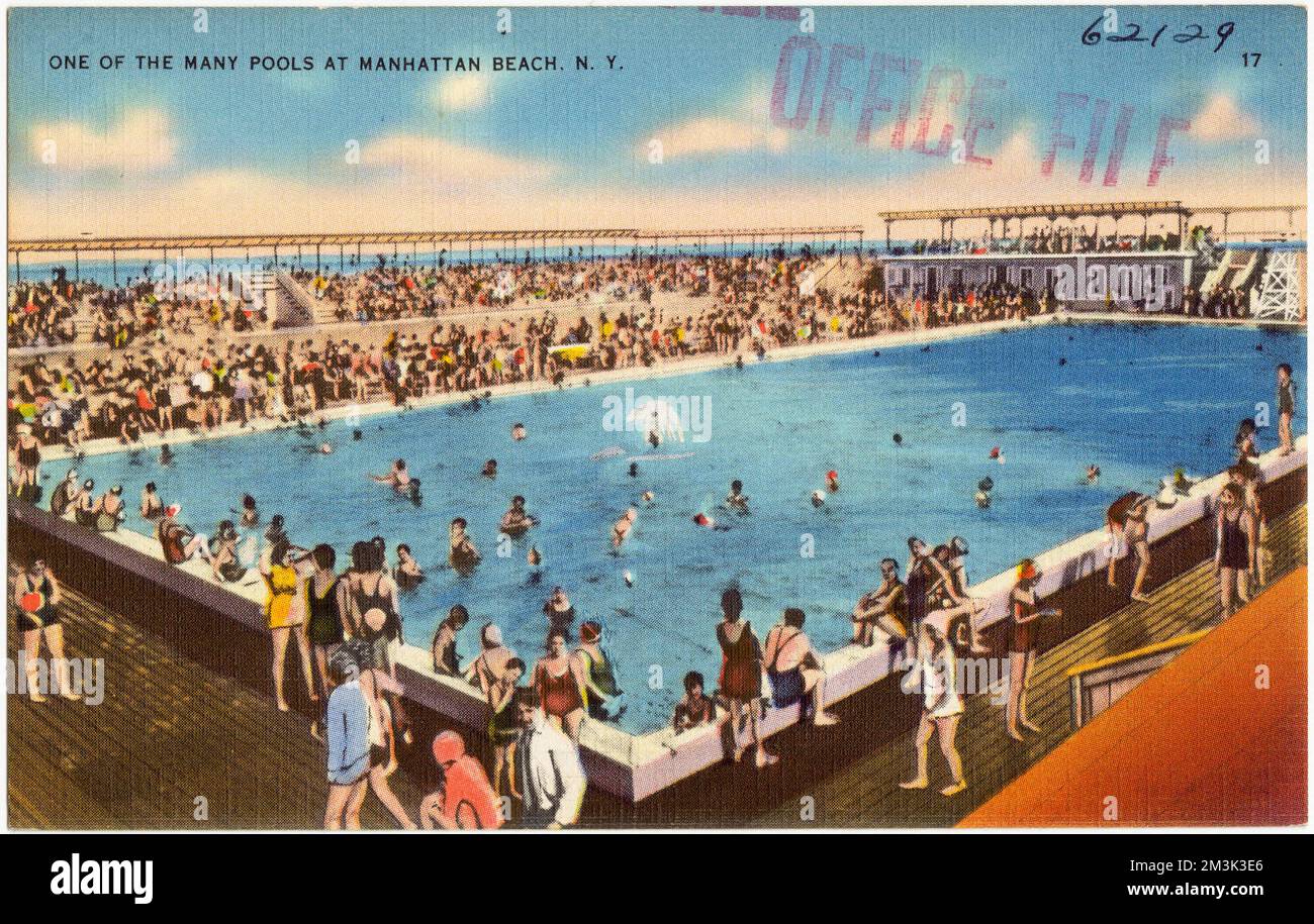 One of the many pools at Manhattan Beach, N. Y. , Sports & recreation ...