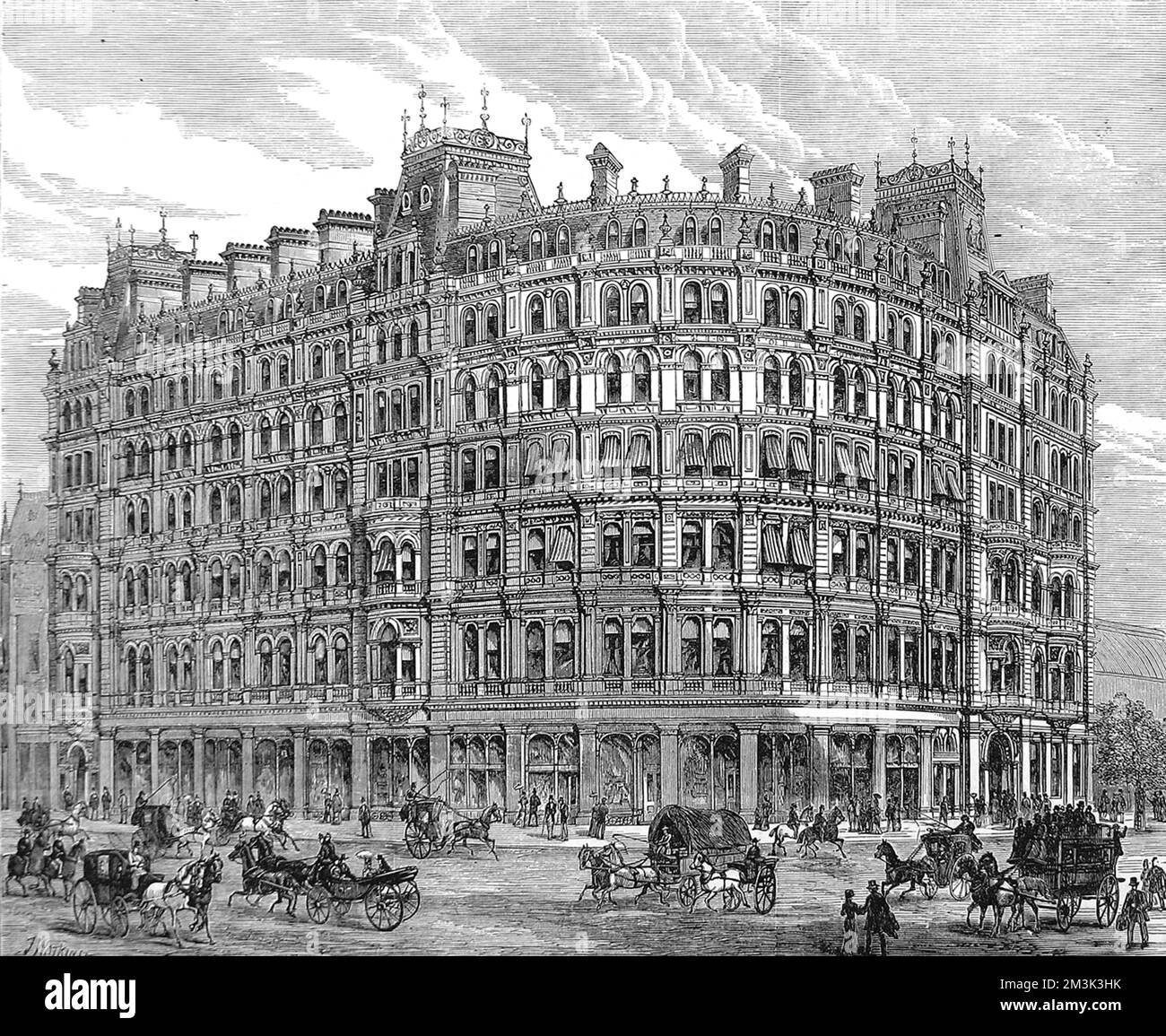 The New Grand Hotel, Charing Cross 1880 Stock Photo - Alamy