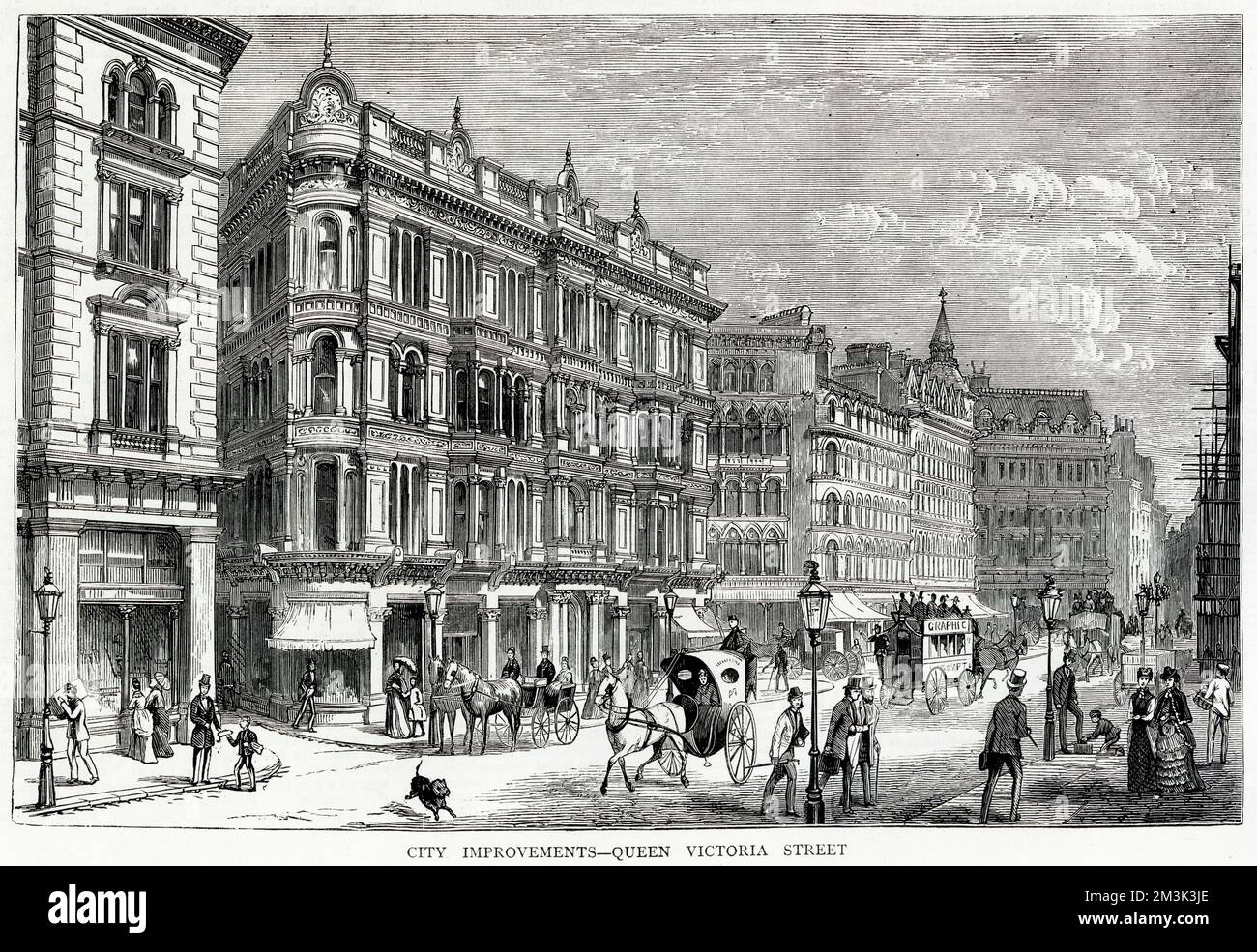 Queen Victoria Street, London 1874 Stock Photo - Alamy