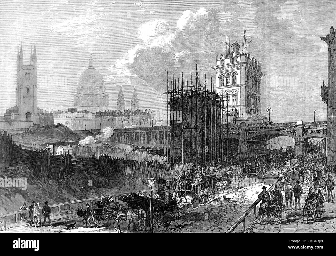 Holborn Vallley Viaduct, London 1869 Stock Photo - Alamy