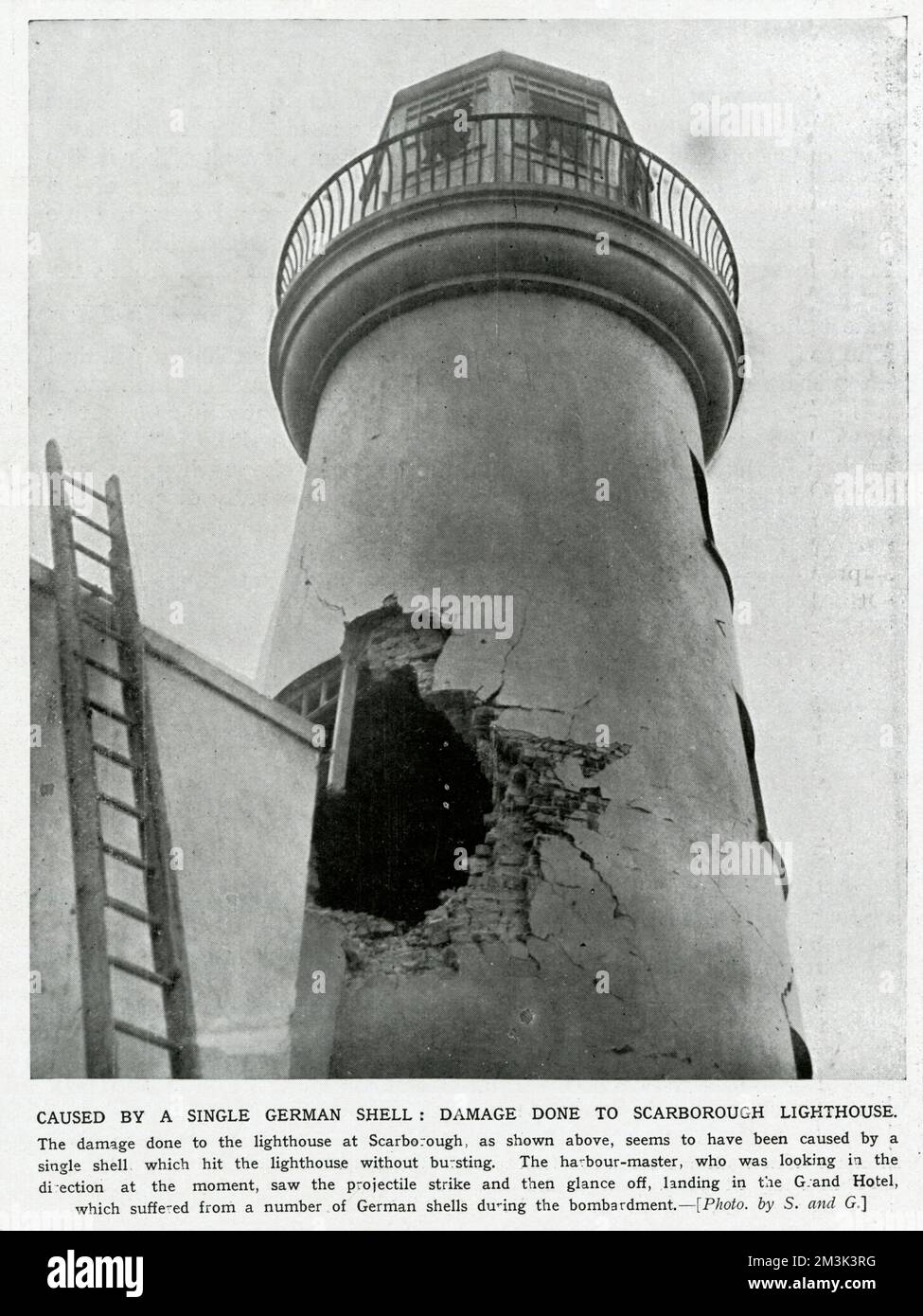 German shell damaged Scarborough 1914 Stock Photo - Alamy