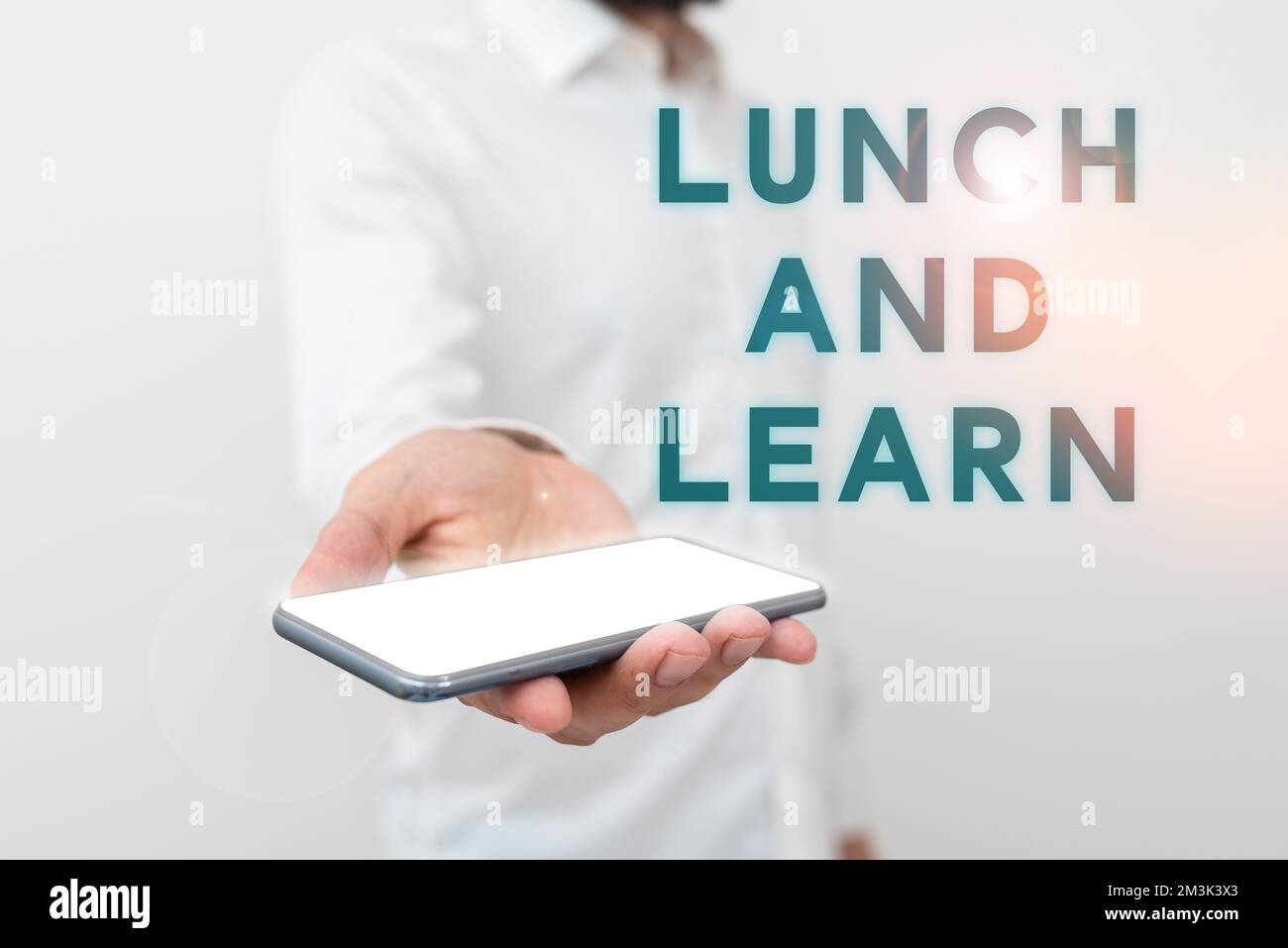 Handwriting text Lunch And Learn. Word Written on Have meal and study ...