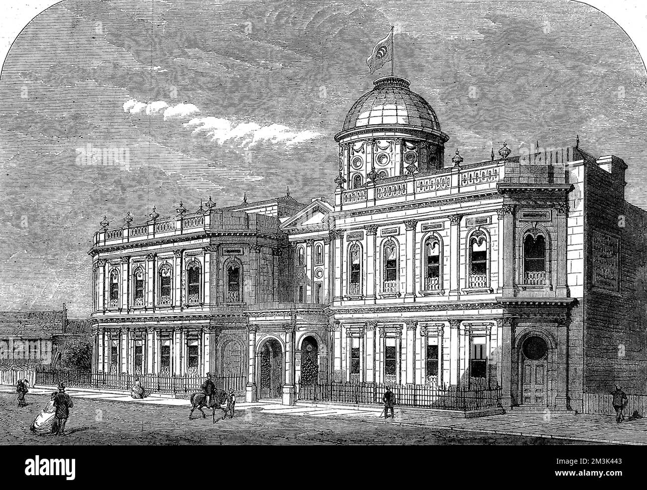 The Oriental Baths, Victoria Street, London 1862 Stock Photo - Alamy