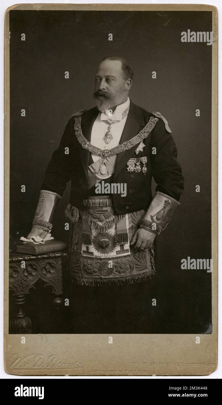 King Edward VII dressed in Masonic Garb Stock Photo - Alamy