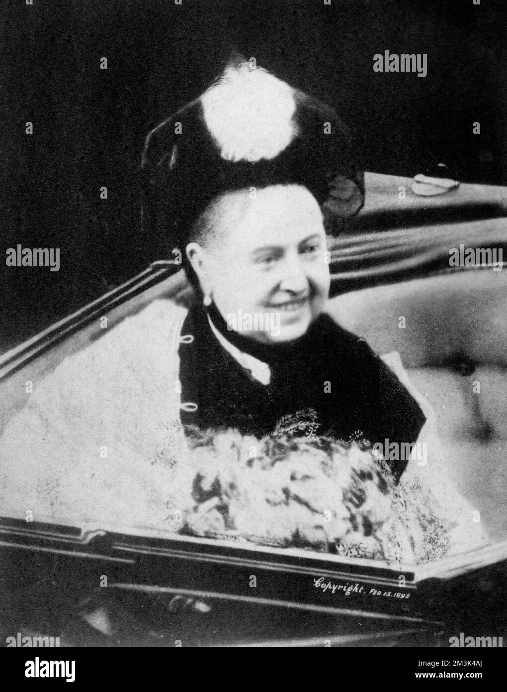 A rare photograph of a smiling Queen Victoria taken in 1898 at the age ...