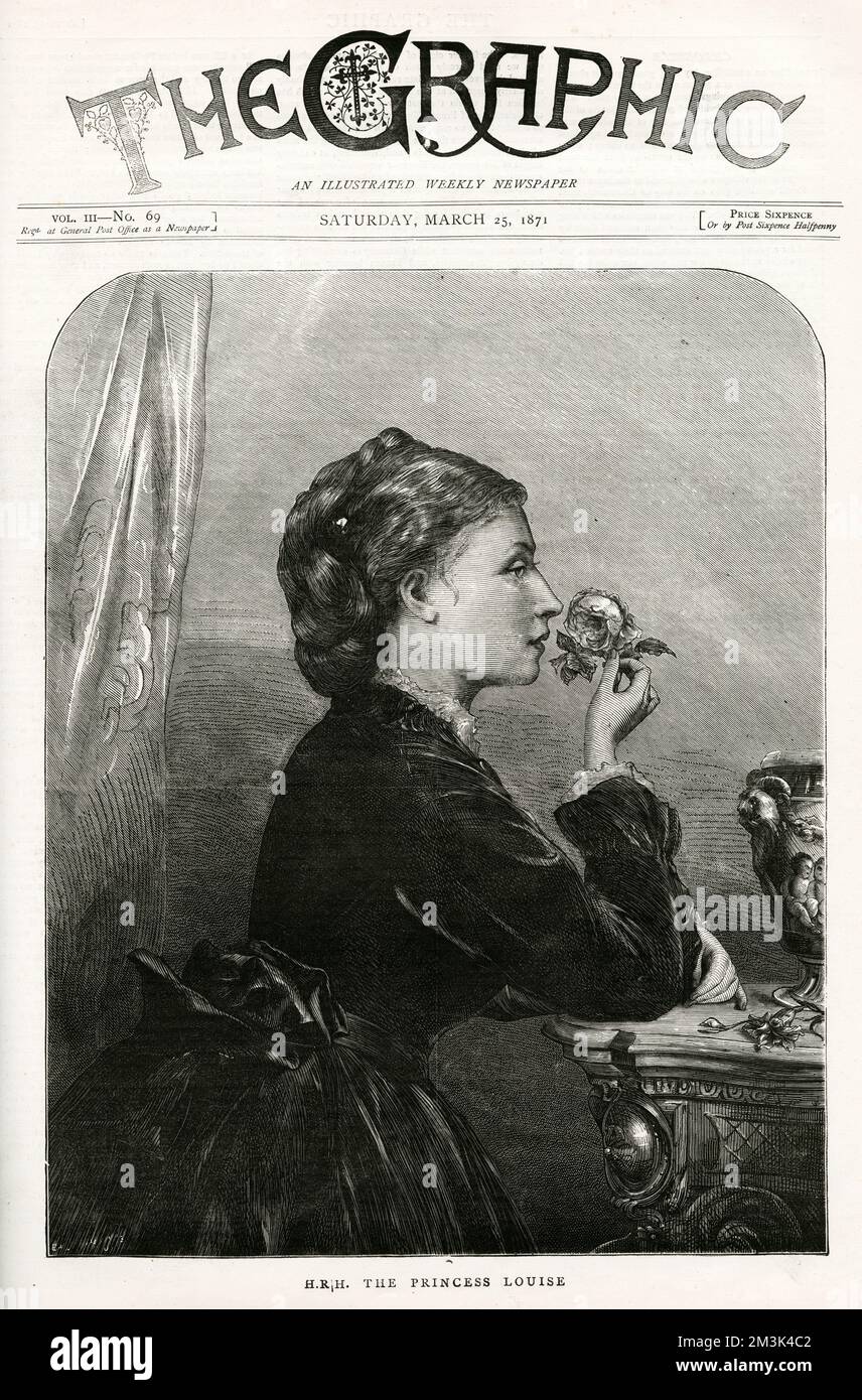 Princess Louise, sixth child of Queen Victoria, on the front cover of ...