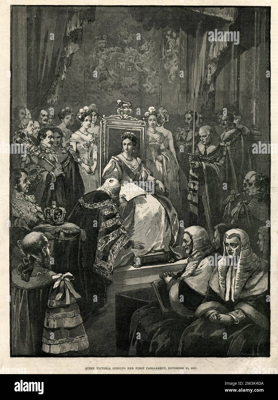 Queen Victoria opening her first Parliament 1837 Stock Photo - Alamy