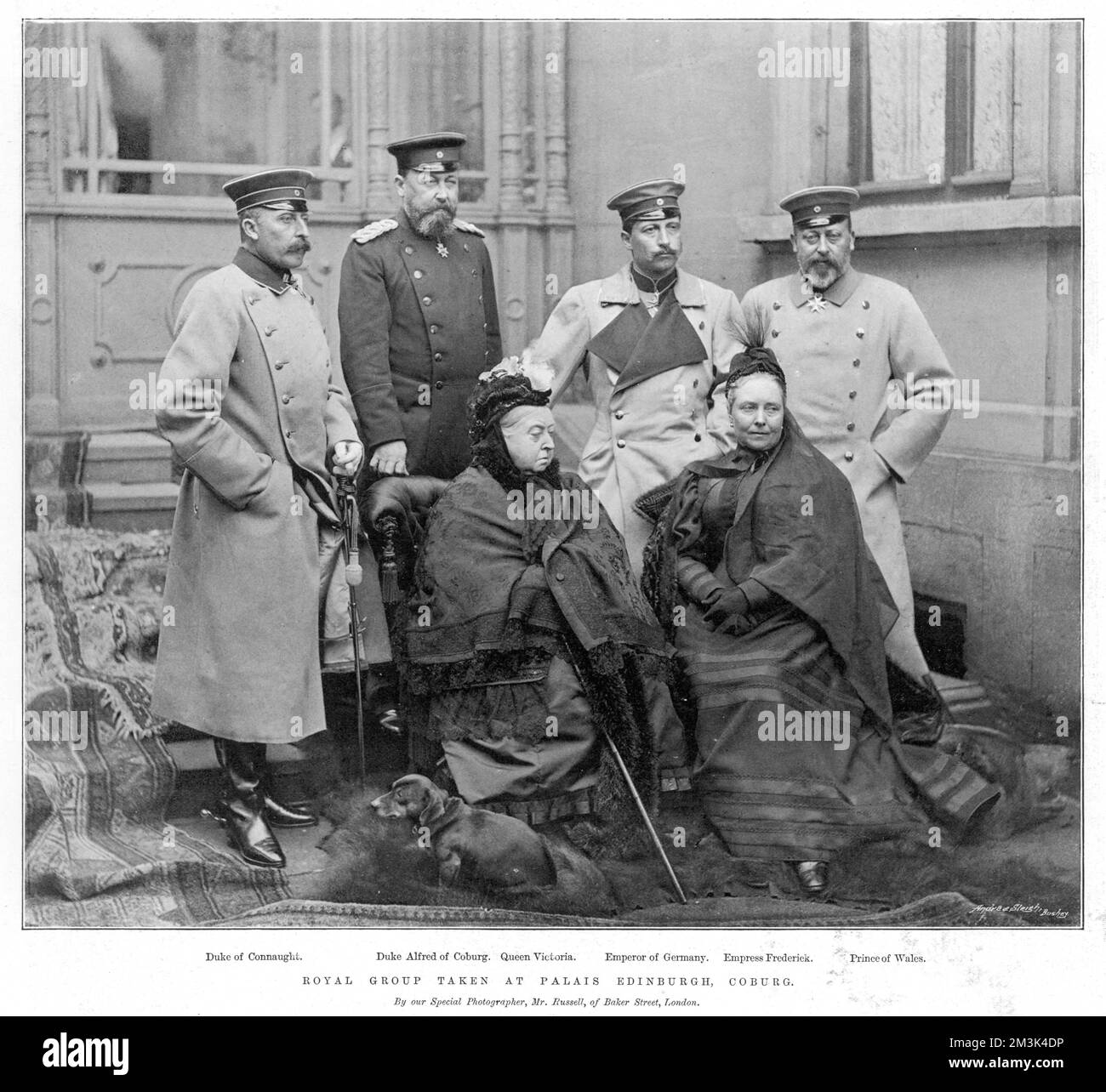 Royal group taken at the Palais Edinburgh, Coburg in 1894. From left ...