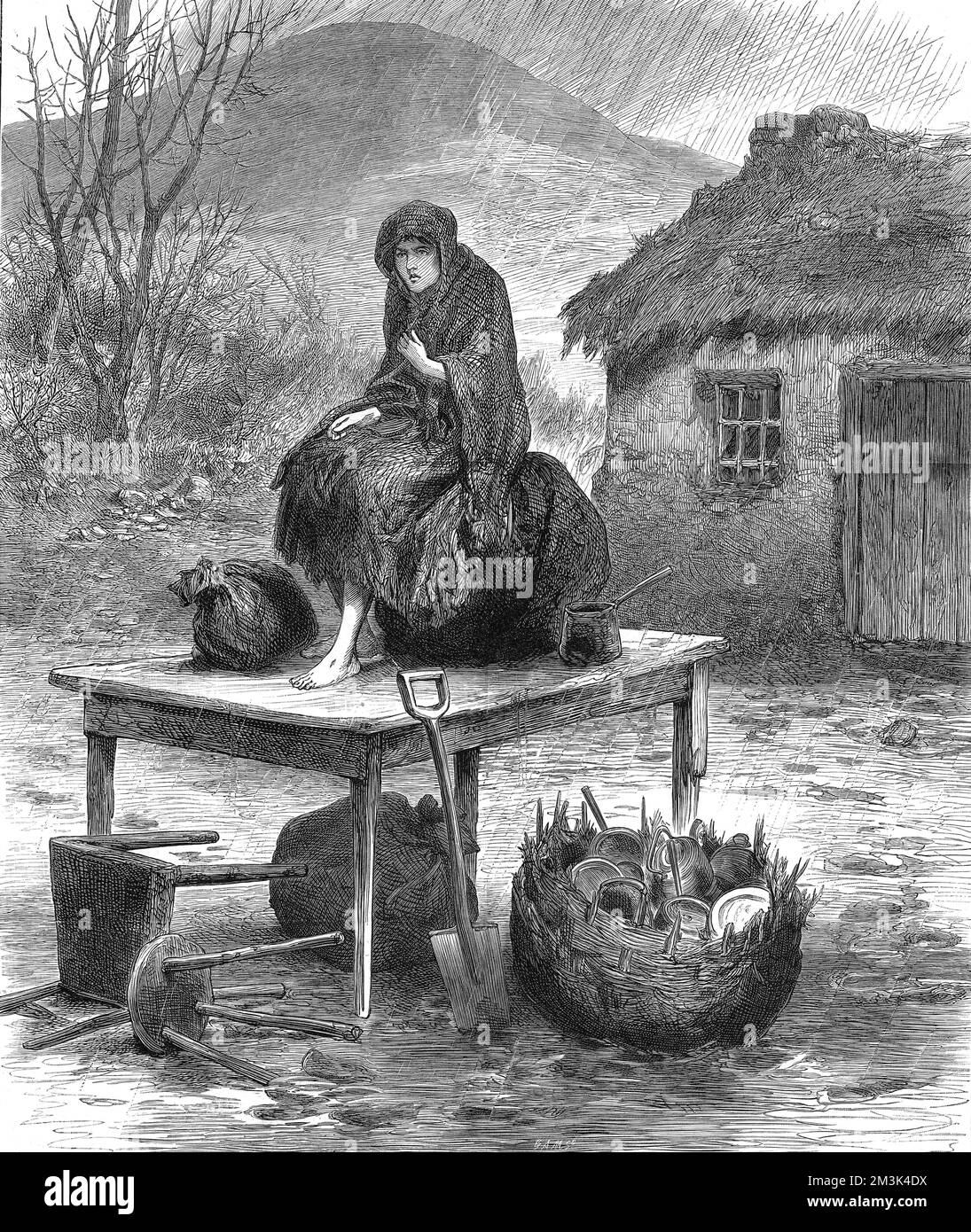 Homeless woman barefoot Black and White Stock Photos & Images - Alamy