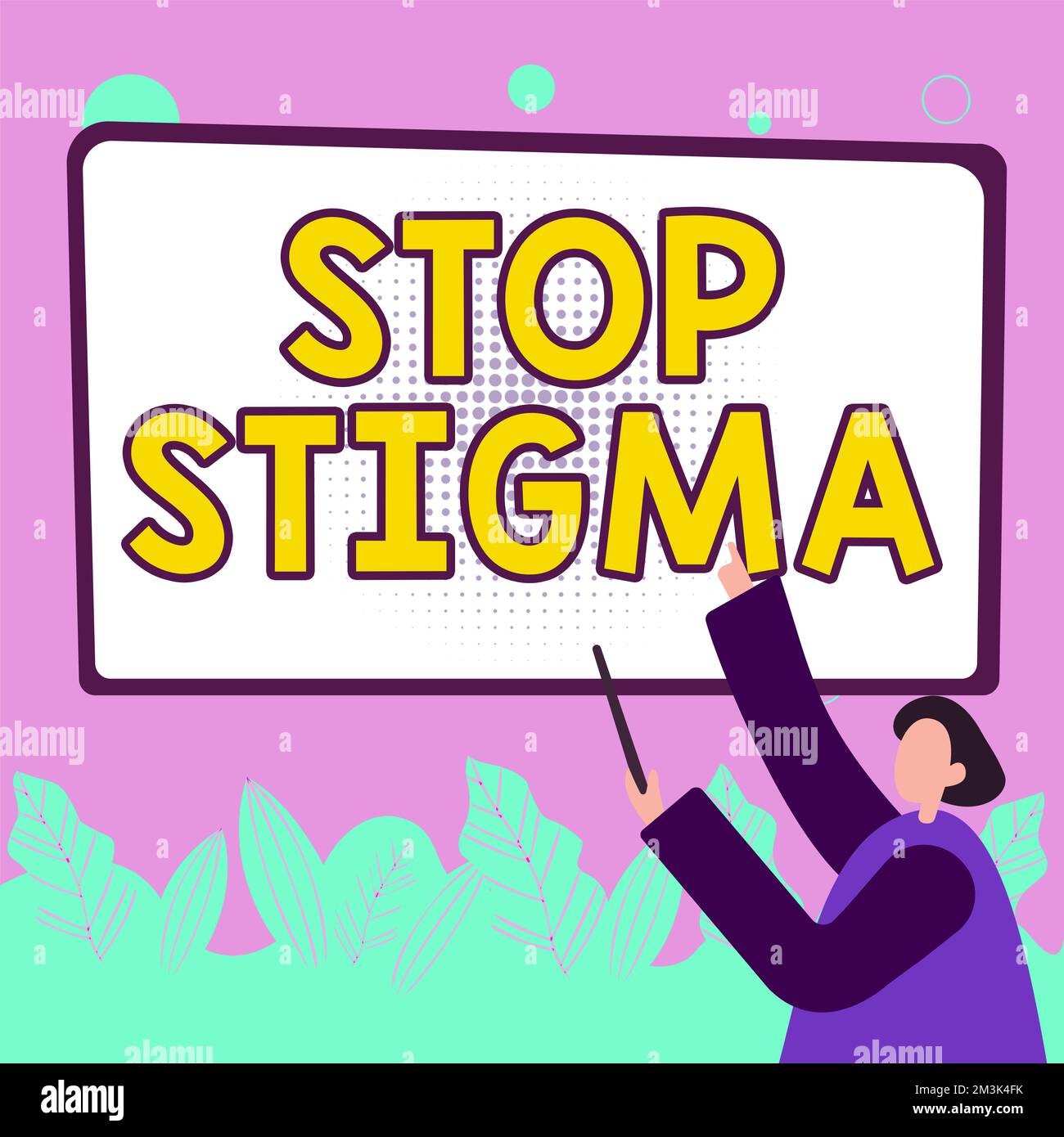 Sign displaying Stop Stigma. Business idea end the feeling of ...