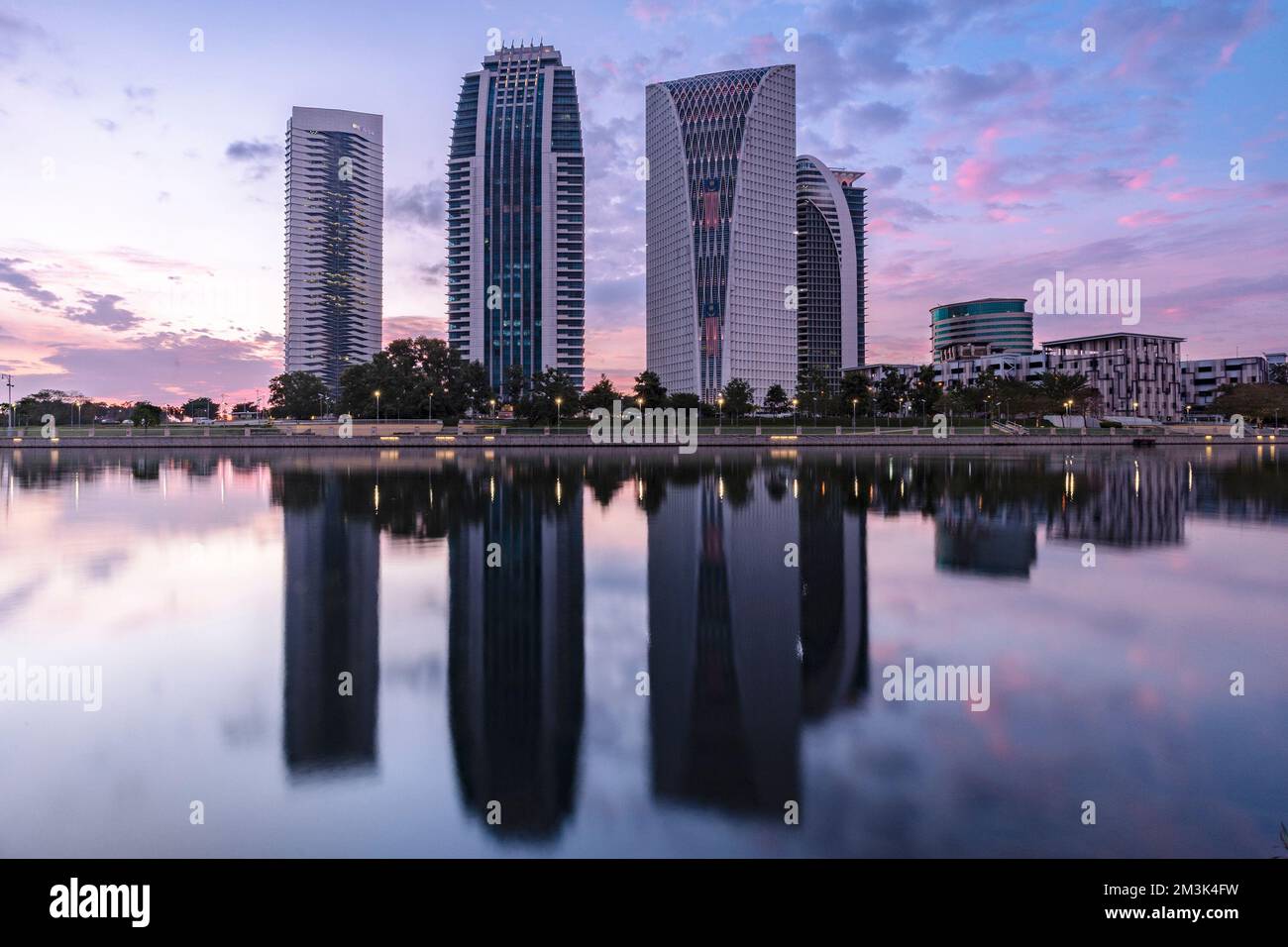 Putrajaya building during sunset Stock Photo - Alamy