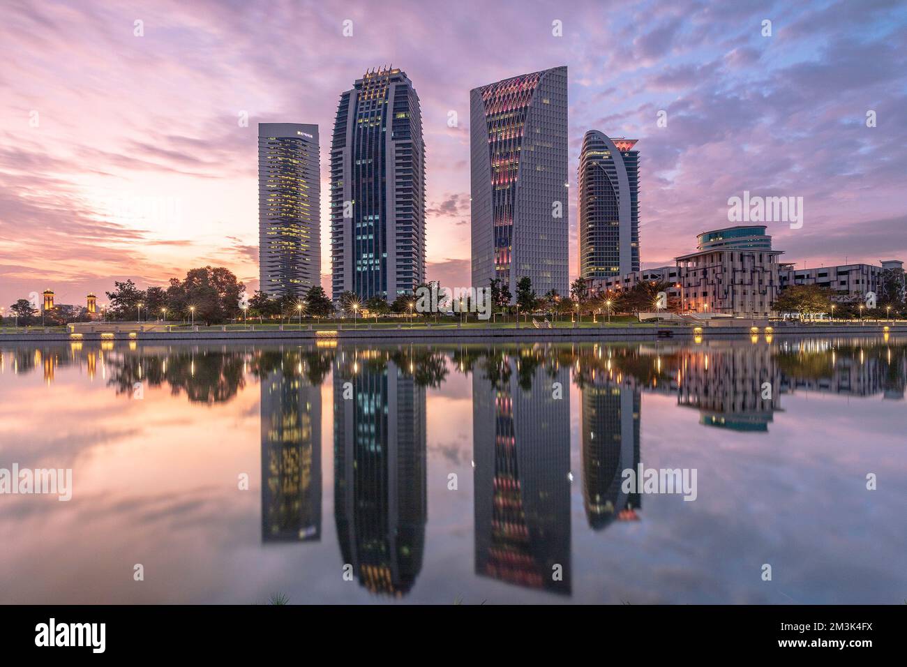 Putrajaya building during sunset Stock Photo - Alamy