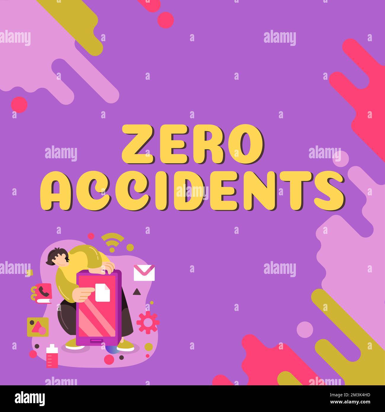 Conceptual display Zero Accidents. Business approach important strategy ...