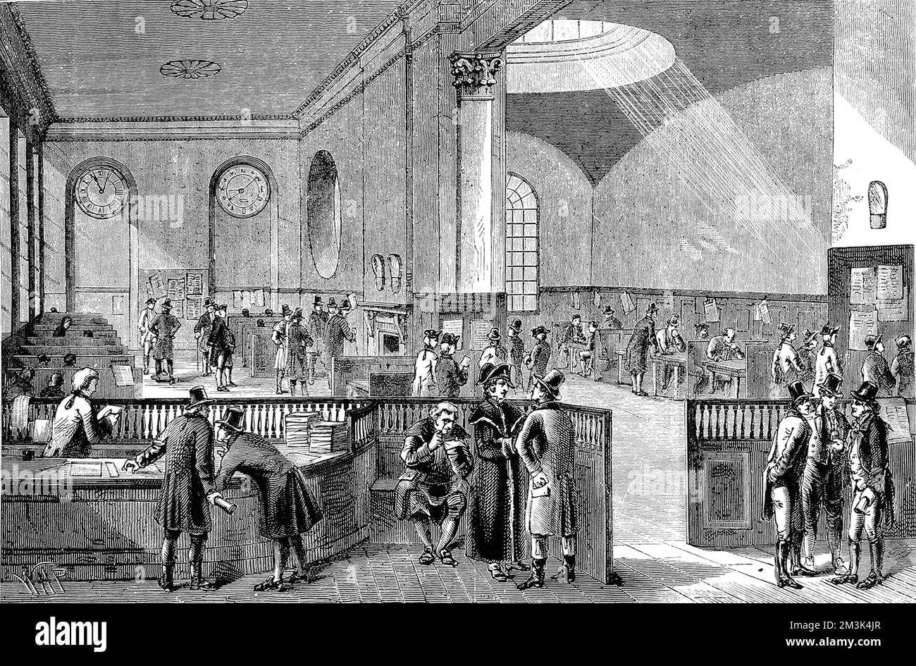 The Subscription Room at Lloyd's of London, 18th century Stock Photo ...