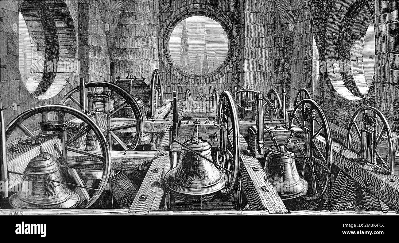 The Peal of Bells, St. Paul's Cathedral 1878 Stock Photo - Alamy
