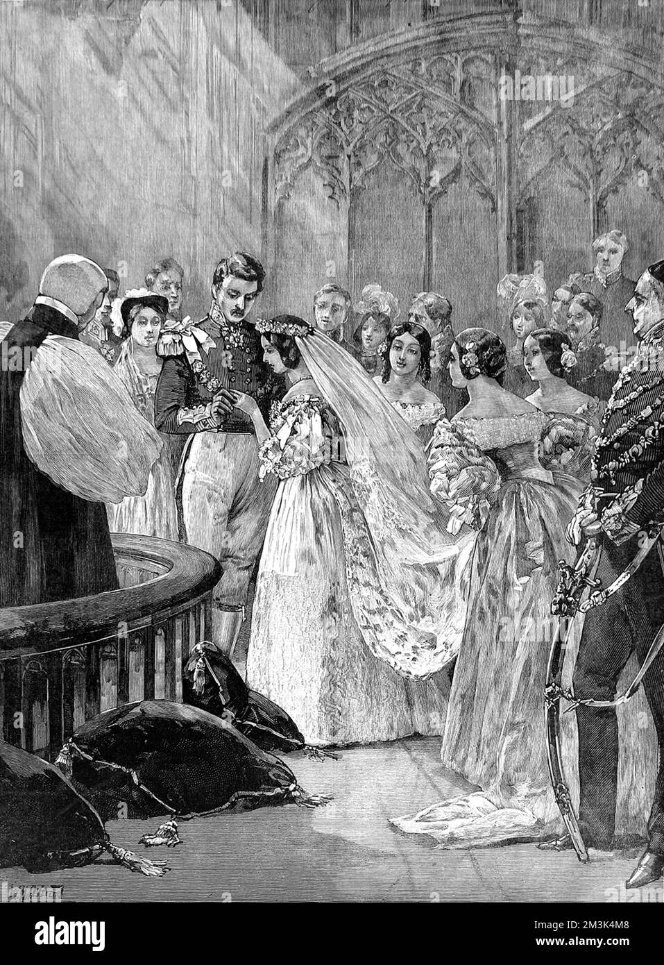 Wedding of Queen Victoria and Prince Albert at St. James's Palace on 10 ...
