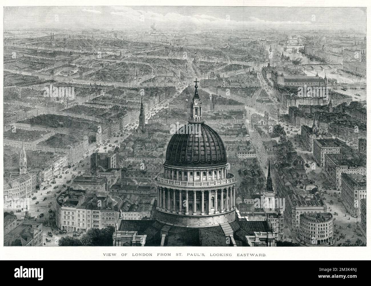 East London from St. Paul's Cathedral 1892 Stock Photo - Alamy